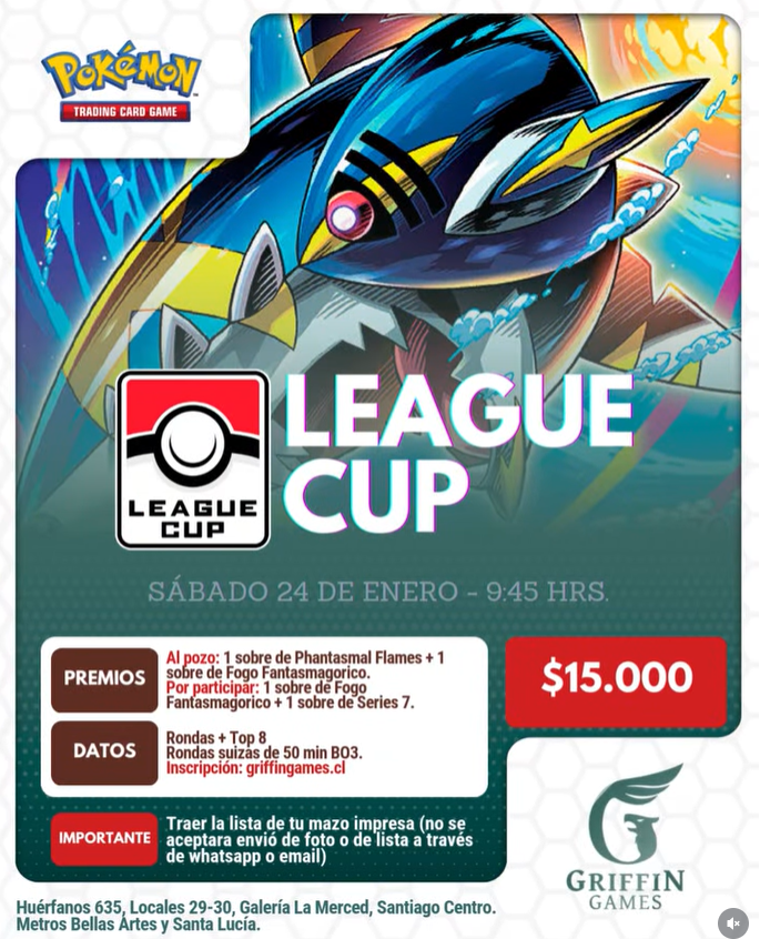 Pokémon TCG League Cup Enero 2026 - Griffin Games